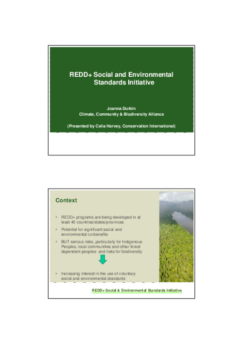 Celia Harvey_REDD+ Social and Environmental Standards (2) | UNREDD ...