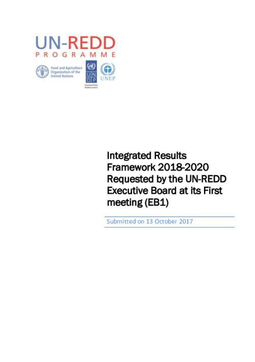 Integrated Results and Monitoring Framework 2018-2020 | UNREDD Programme