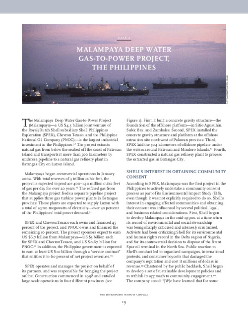 FPIC Case Study: Malampaya Gas-to-Power Pipeline Project | UNREDD Programme