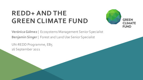 Session 3 - Green Climate Fund (GCF) presentation | UNREDD Programme